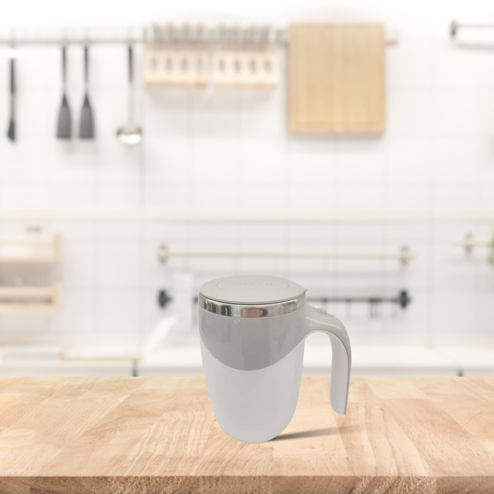 BZPIZ Self Stirring Coffee Mugs with Lids,Automatic Magnetic Stirring ...