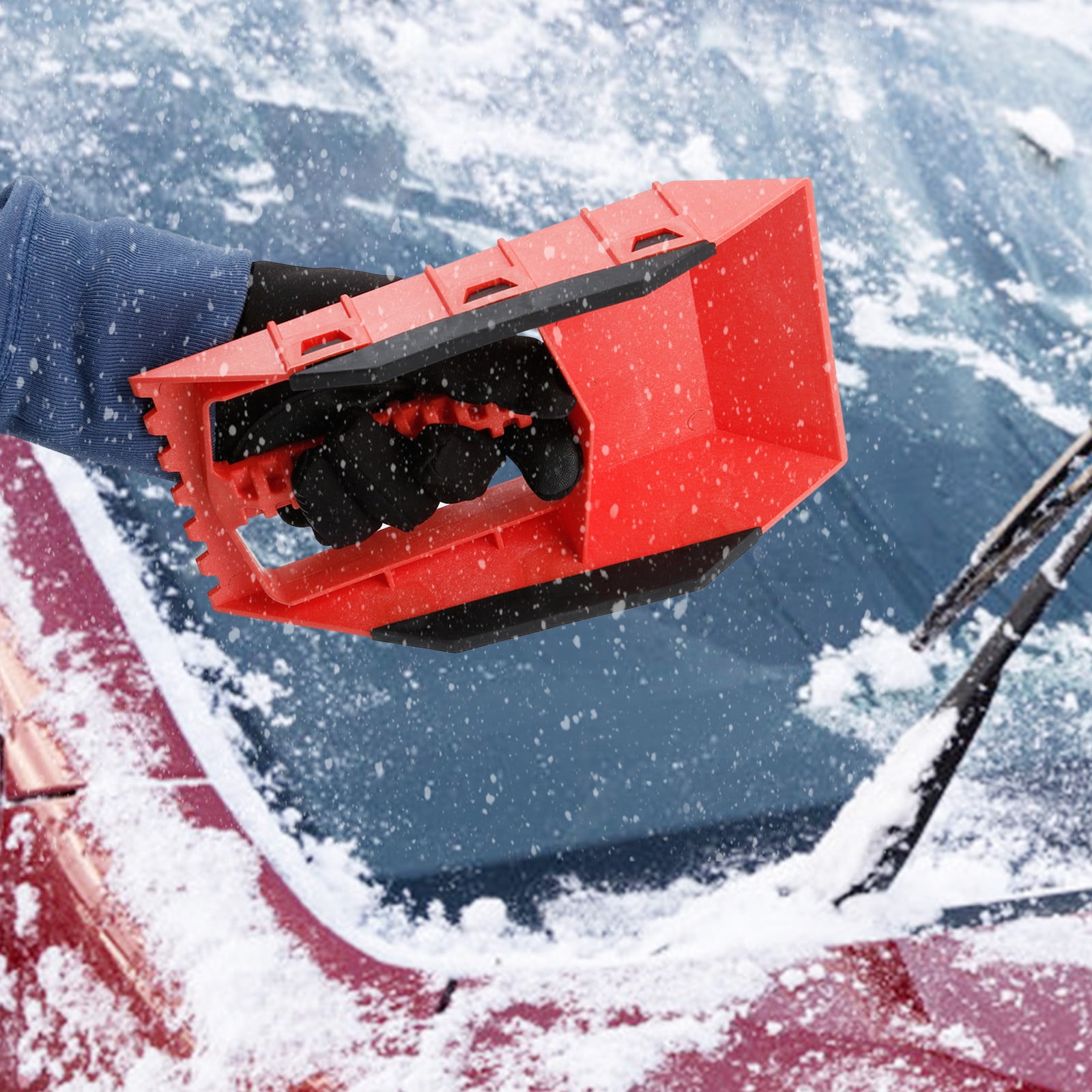 BZPIZ Snow Scraper with Brush,Ice Scrapers for Car Windshield,Durable ...