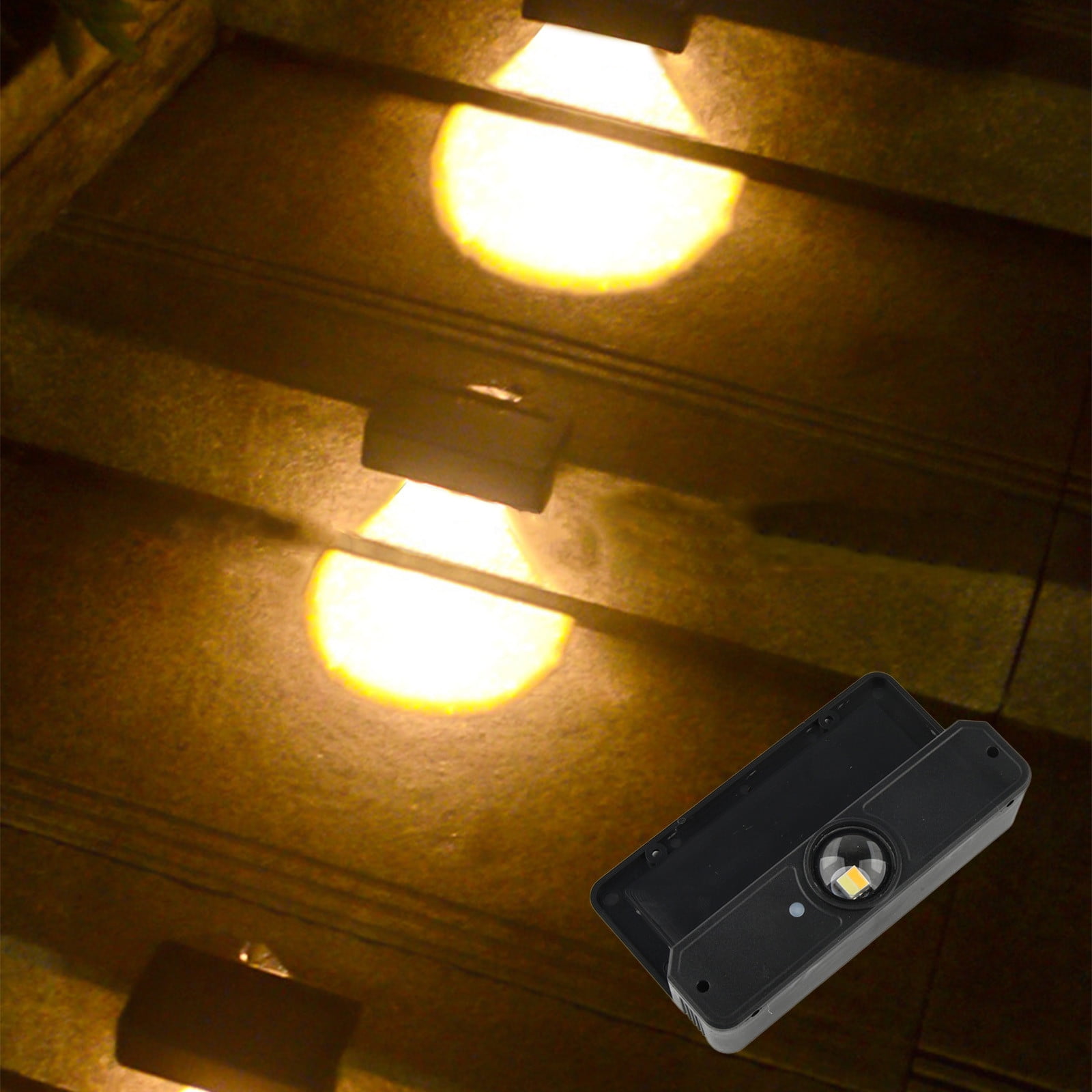 BZPIZ Solar Pathway Lights ,1LED Waterproof Wall Light Step Light Solar ...