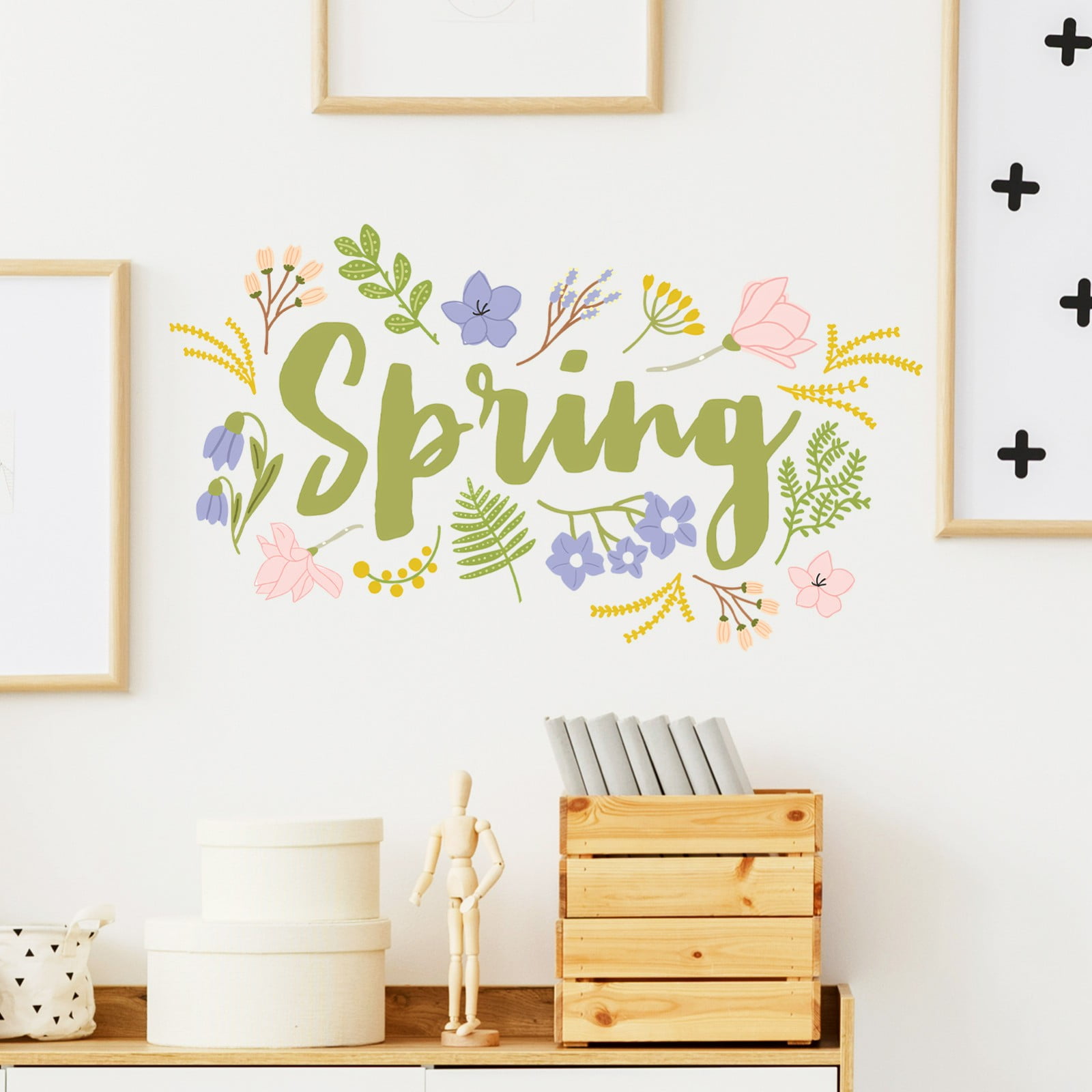 BZPIZ Stickers Savings Wall Stickers Easter Eggs Bunny Rabbit Stickers ...