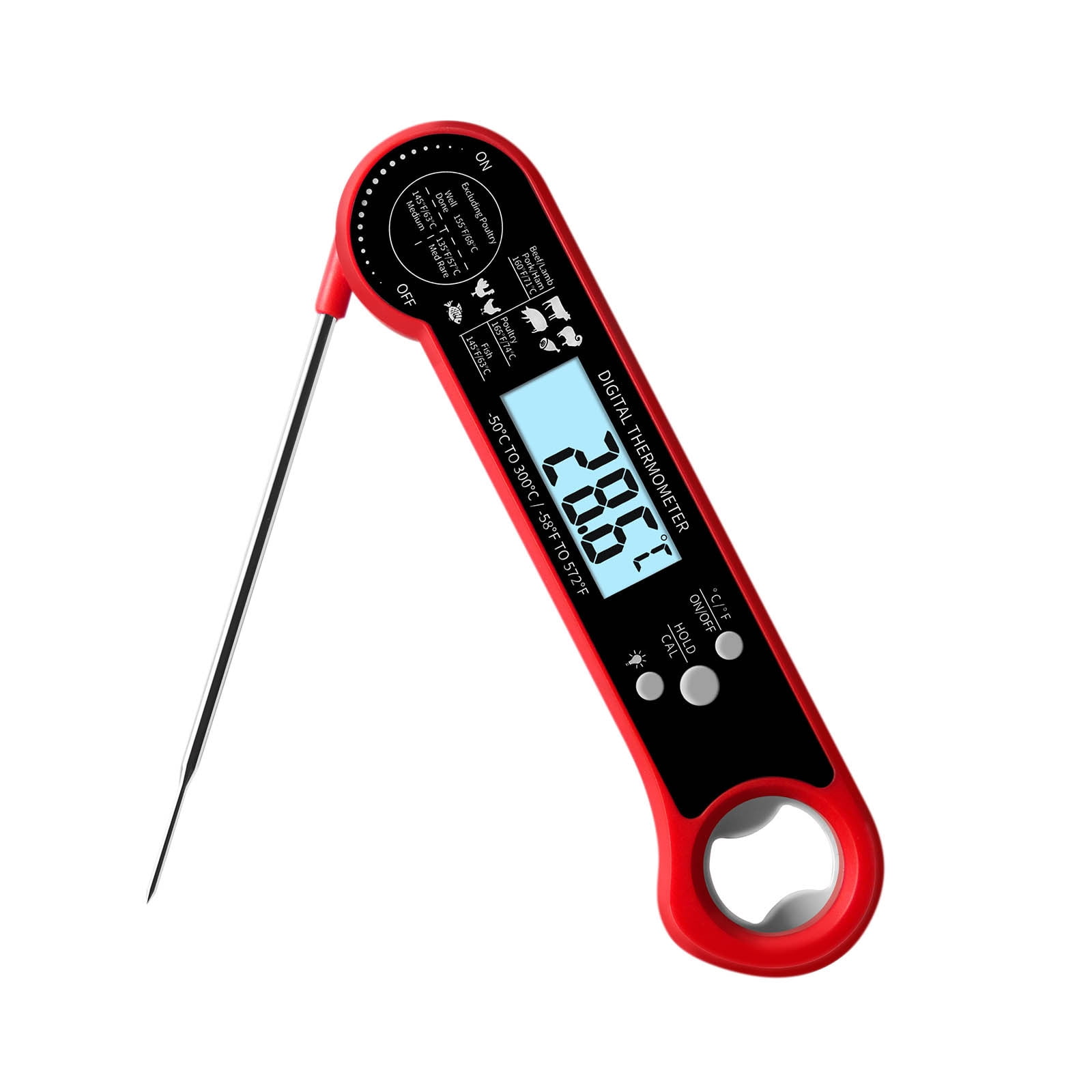 BZPIZ Thermometer for Cooking Grill And BBQ,Waterproof Instant Read ...
