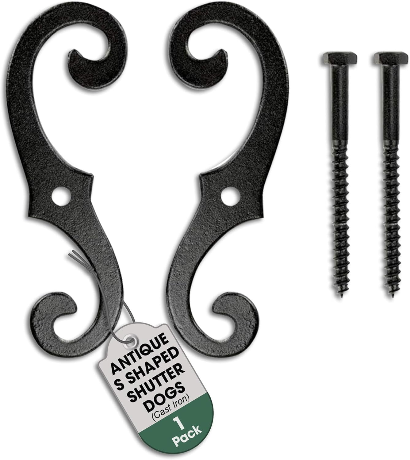 BZPIZ Window Hardware Shutter Pins Heavy-Duty Black Wrought Iron ...