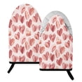 BZSMCE 2 Pack Pink Agate Texture Heart Pattern Print Heat Resistant ...