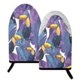 BZSMCE 2 Pack The Toucan Has Purple Leaves Pattern Print Heat Resistant ...