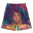 BZSMCE Adjustable Drawstring Casual Shorts With African American Woman ...