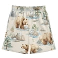 BZSMCE Adjustable Drawstring Casual Shorts With Bear Stone Pattern ...