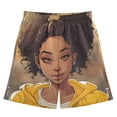 BZSMCE Adjustable Drawstring Casual Shorts With Black Girl Yellow Dress ...