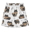 BZSMCE Adjustable Drawstring Casual Shorts With Black Pomeranian German ...