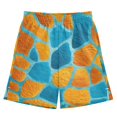 BZSMCE Adjustable Drawstring Casual Shorts With Blue Background Giraffe ...