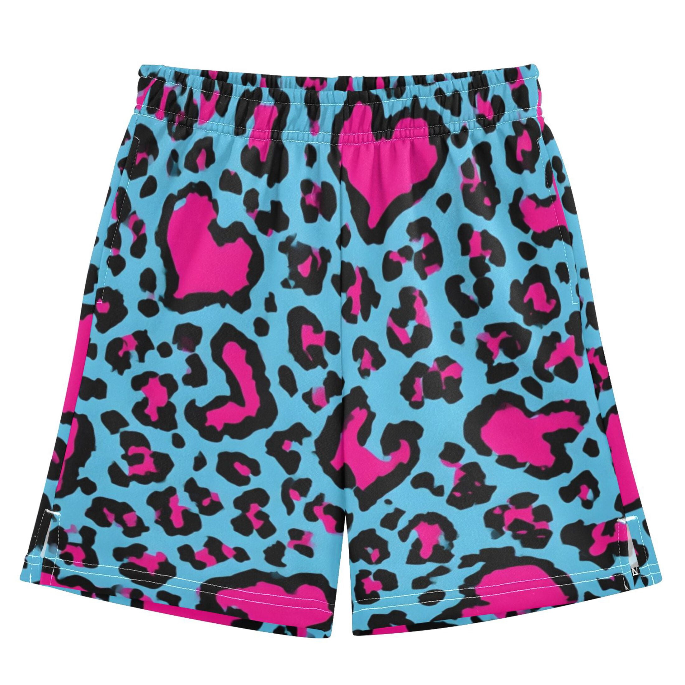 BZSMCE Adjustable Drawstring Casual Shorts With Blue Background Love ...