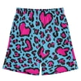 BZSMCE Adjustable Drawstring Casual Shorts With Blue Background Love ...