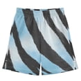BZSMCE Adjustable Drawstring Casual Shorts With Blue Gradient Zebra ...