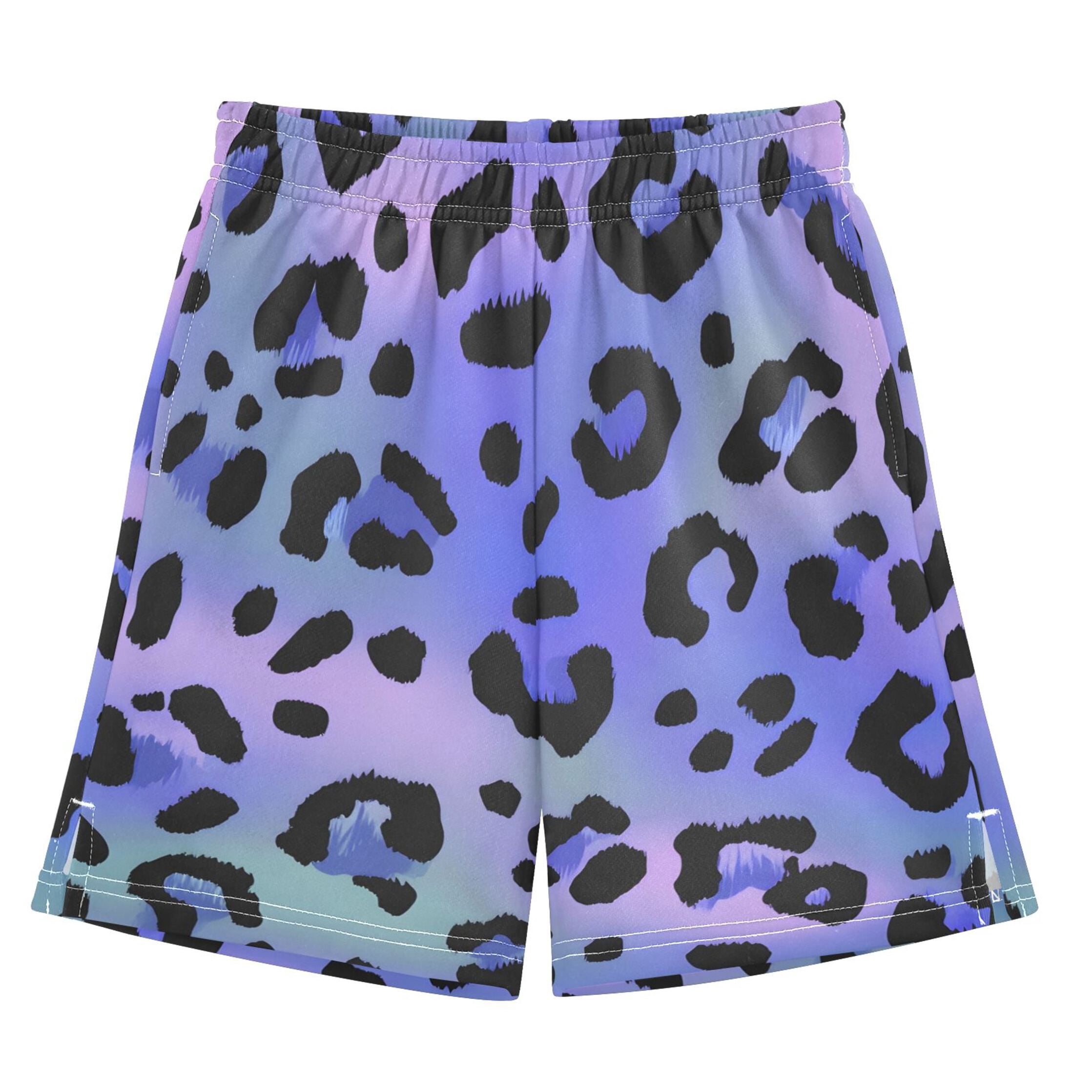 BZSMCE Adjustable Drawstring Casual Shorts With Blue Laser Background ...