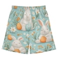 BZSMCE Adjustable Drawstring Casual Shorts With Bunny Flower Blue ...