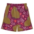 BZSMCE Adjustable Drawstring Casual Shorts With Capybaras Heart Pattern ...