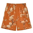BZSMCE Adjustable Drawstring Casual Shorts With Cherry Blossom ...