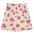 BZSMCE Adjustable Drawstring Casual Shorts With Cherry Blossom Light ...