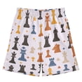 BZSMCE Adjustable Drawstring Casual Shorts With Chess Colorful Pattern ...