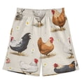 BZSMCE Adjustable Drawstring Casual Shorts With Chicken Daisy Pattern ...
