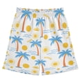 BZSMCE Adjustable Drawstring Casual Shorts With Coconut Tree Sun ...