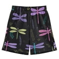 BZSMCE Adjustable Drawstring Casual Shorts With Colorful Dragonfly ...