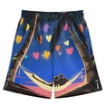BZSMCE Adjustable Drawstring Casual Shorts With Couple Palm Tree Heart ...