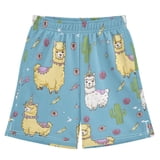 BZSMCE Adjustable Drawstring Casual Shorts With Cute Alpaca Pattern ...