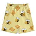 BZSMCE Adjustable Drawstring Casual Shorts With Cute Yellow Bee and ...