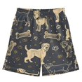 BZSMCE Adjustable Drawstring Casual Shorts With Dog Bones Dog Pattern ...