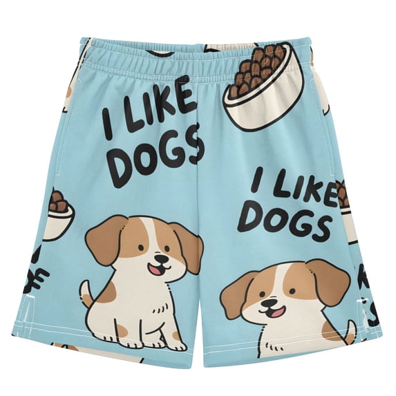 BZSMCE Adjustable Drawstring Casual Shorts With Dog Dog Food Pattern ...