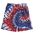 BZSMCE Adjustable Drawstring Casual Shorts With Flag Tie Dye Pattern ...