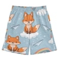 BZSMCE Adjustable Drawstring Casual Shorts With Fox Cloud Rainbow ...