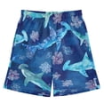 BZSMCE Adjustable Drawstring Casual Shorts With Hammerhead Sharks ...
