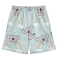 BZSMCE Adjustable Drawstring Casual Shorts With Hand Drawn Cute Koala ...