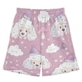 BZSMCE Adjustable Drawstring Casual Shorts With Lamb Dog Cloud Pattern ...