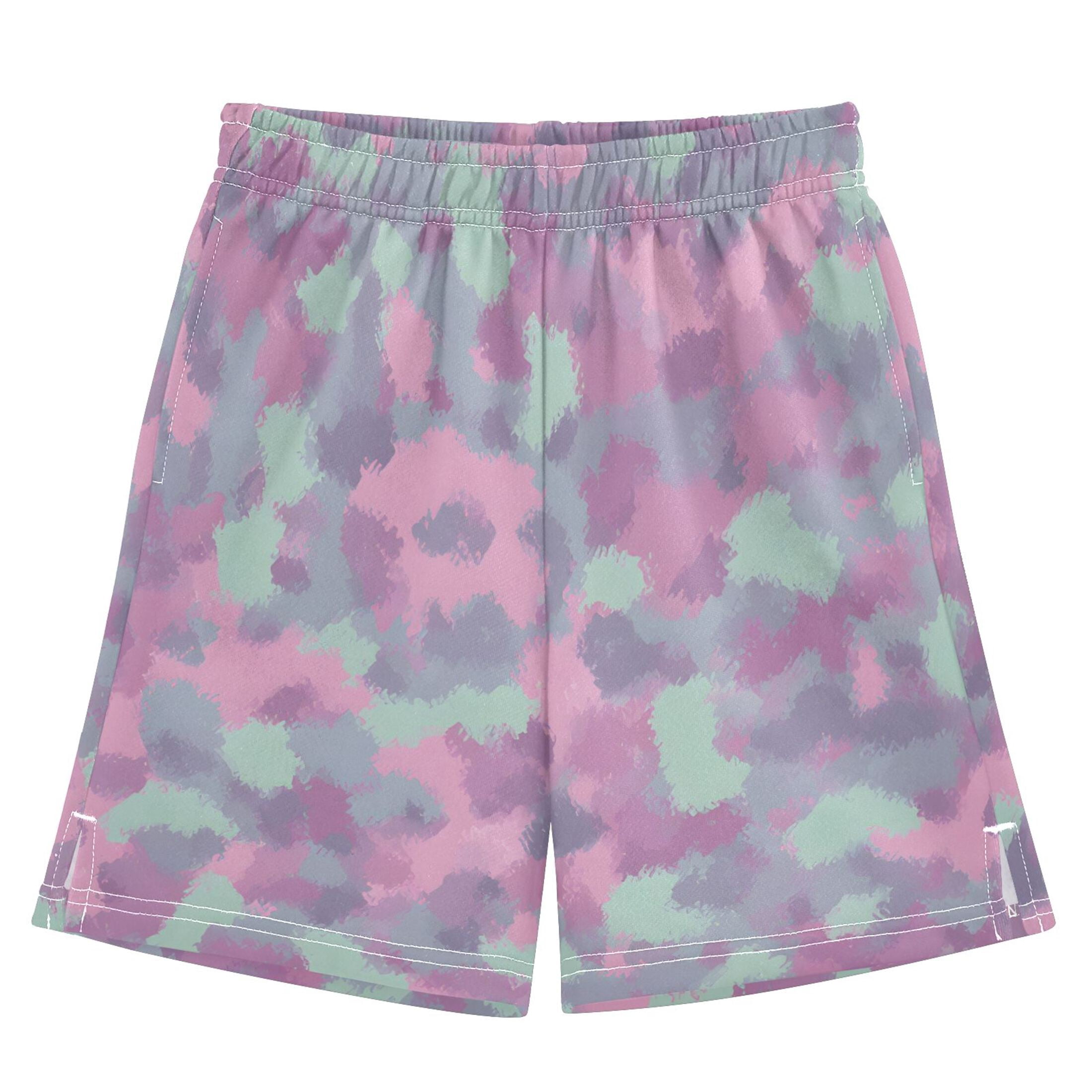 BZSMCE Adjustable Drawstring Casual Shorts With Leopard Animal Print ...