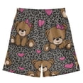 BZSMCE Adjustable Drawstring Casual Shorts With Leopard Bear Pattern ...
