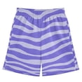 BZSMCE Adjustable Drawstring Casual Shorts With Light Purple Zebra ...