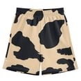 BZSMCE Adjustable Drawstring Casual Shorts With Light Yellow Cow ...