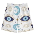 BZSMCE Adjustable Drawstring Casual Shorts With Magic Evil Eye Pattern ...