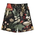 BZSMCE Adjustable Drawstring Casual Shorts With Mushroom Forest Plants ...