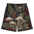BZSMCE Adjustable Drawstring Casual Shorts With Mushroom Leaf Moth ...