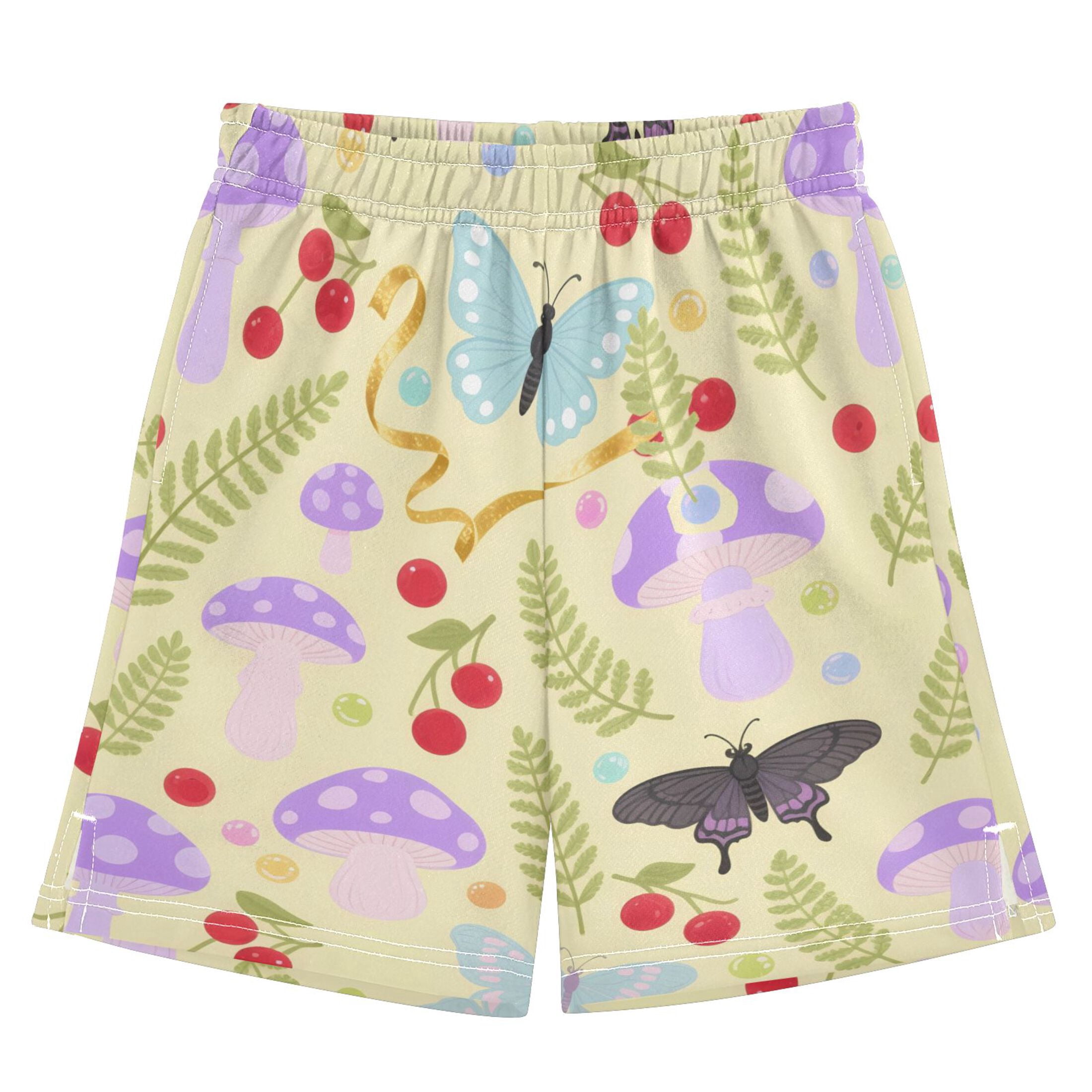 BZSMCE Adjustable Drawstring Casual Shorts With Mushroom Witch Moth ...