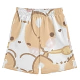 BZSMCE Adjustable Drawstring Casual Shorts With Peach Corgi Faces ...