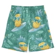 BZSMCE Adjustable Drawstring Casual Shorts With Pineapple Surfing ...