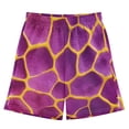 BZSMCE Adjustable Drawstring Casual Shorts With Purple Giraffe Yellow ...