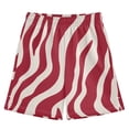 BZSMCE Adjustable Drawstring Casual Shorts With Red Zebra Pattern ...
