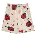 BZSMCE Adjustable Drawstring Casual Shorts With Scarab Heart Pattern ...