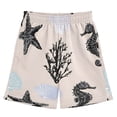BZSMCE Adjustable Drawstring Casual Shorts With Seahorse Star Pattern ...