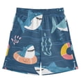 BZSMCE Adjustable Drawstring Casual Shorts With Sharks Pattern Pattern ...